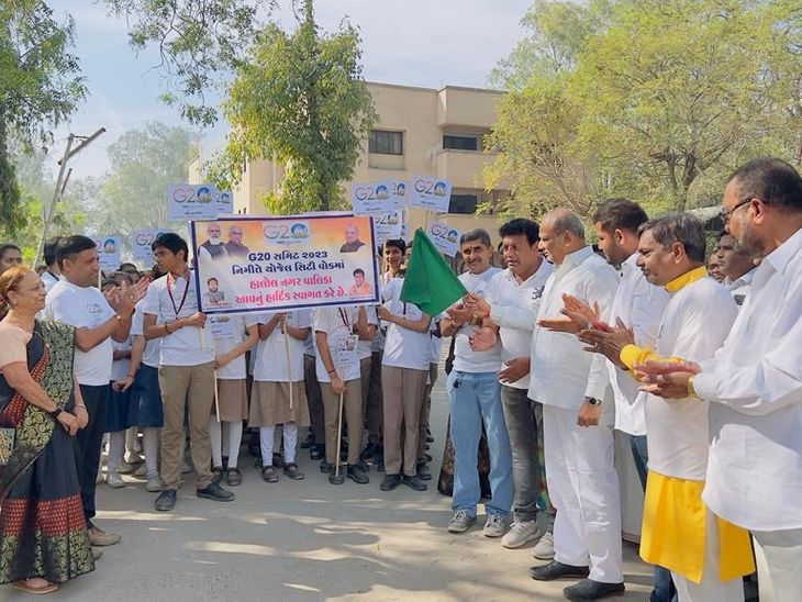 Marathon held in Halol city, 300 children of Kalav school along with ...