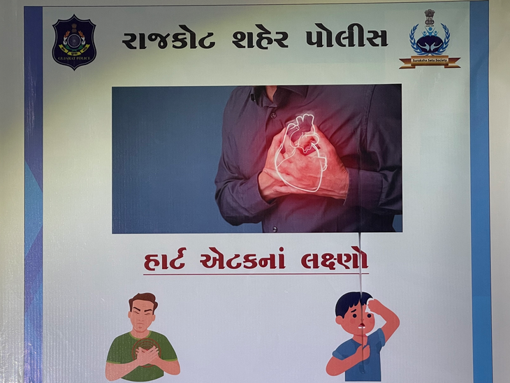 All police stations in Rajkot put up posters showing symptoms of heart ...
