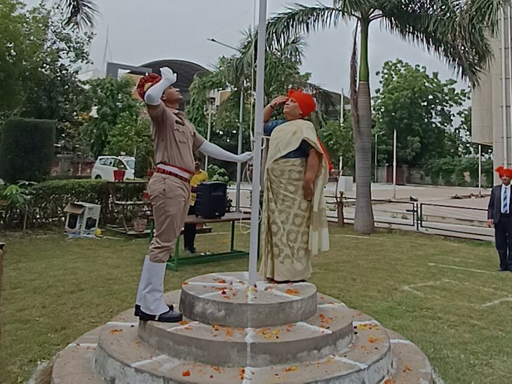 77th Independence Day celebrations across the board, at Bagwada, Univ ...