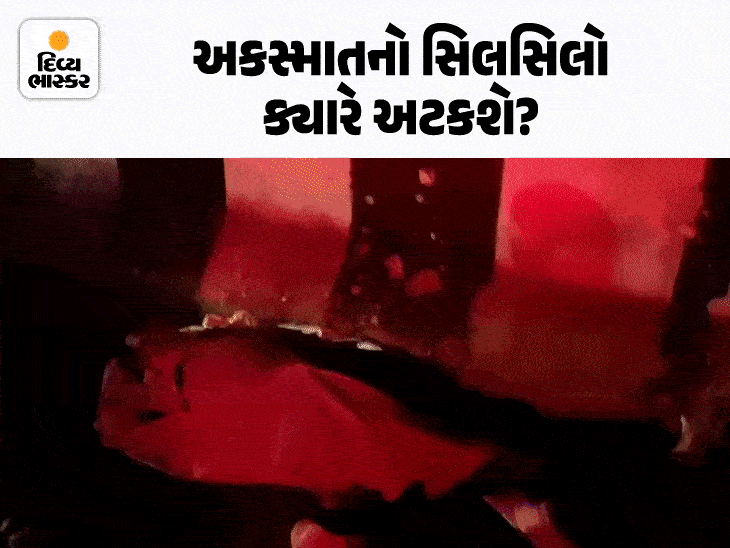 Another accident on ISKCON Bridge | ઈસ્કોન બ્રિજ પર વધુ એક અકસ્માત ...