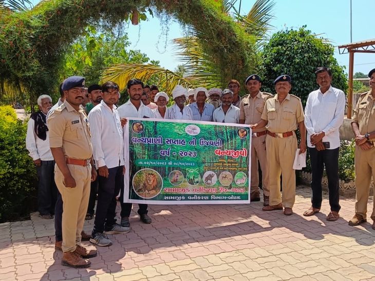 Limbali village of Garhda taluka celebrated the wildlife week by ...