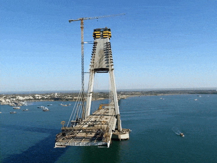 How did the foundations of the Okha-Bet Dwarka Bridge sink into the sea ...