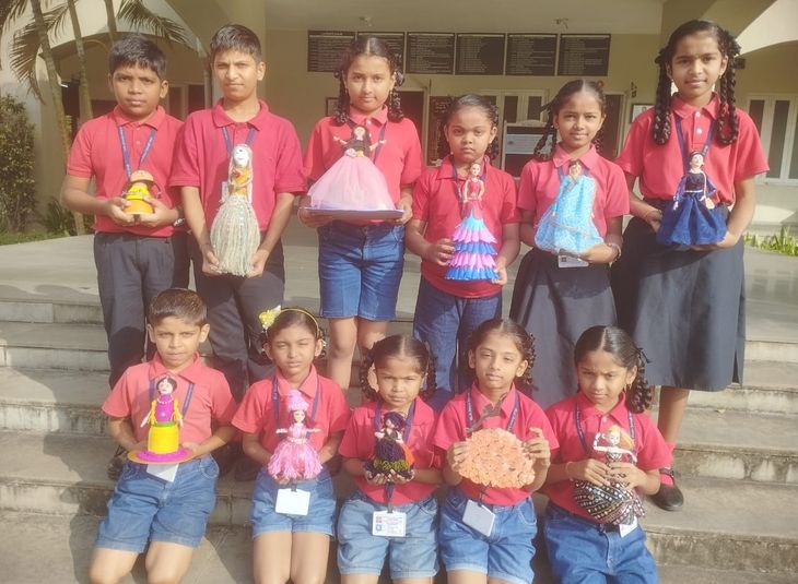 A doll making competition was held for children at Shantaben Vidya ...