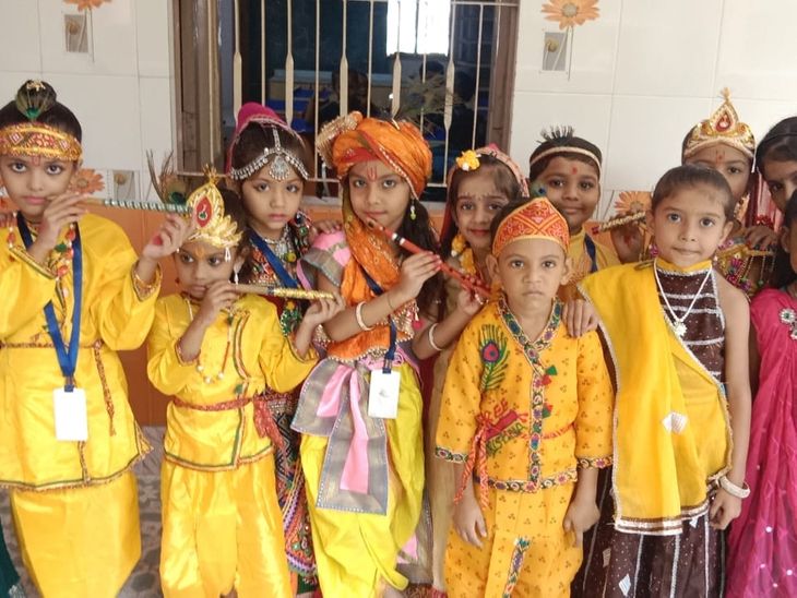 Grand celebration of Krishna Janmotsava at Sri Hari Shishu Vidyavihara ...