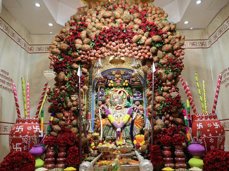 Shri Kashtabhanjandev Hanumanji Dada with traditional Wagha and divine ...