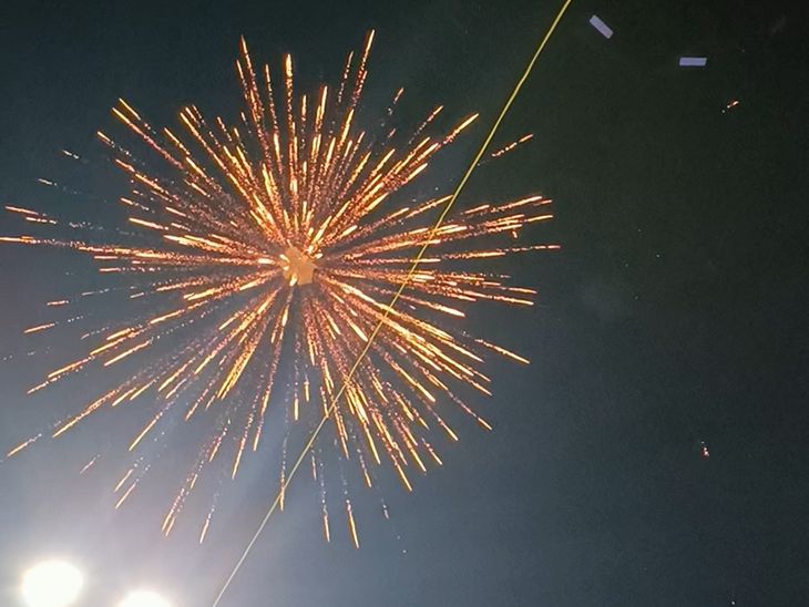 A grand display of firecrackers was held at Una Tower Chowk, MLA KC ...