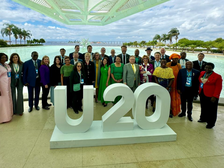 At the 2024 U-20 Rio Mayors Summit held in Brazil, the Mayor delivered ...