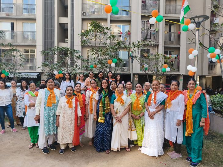 The Orchid Divine Society of Bopal was adorned with patriotic colors ...