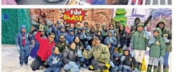 Slum children enjoyed the fun of the snow park with food | મન્ડે ...
