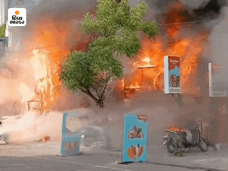 Gas line breaks during cabling work by private company, five shops and ...