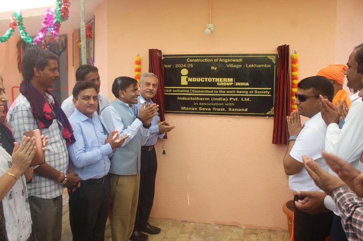 Inauguration of Anganwadi with wash area, kitchen garden, R. O. in ...