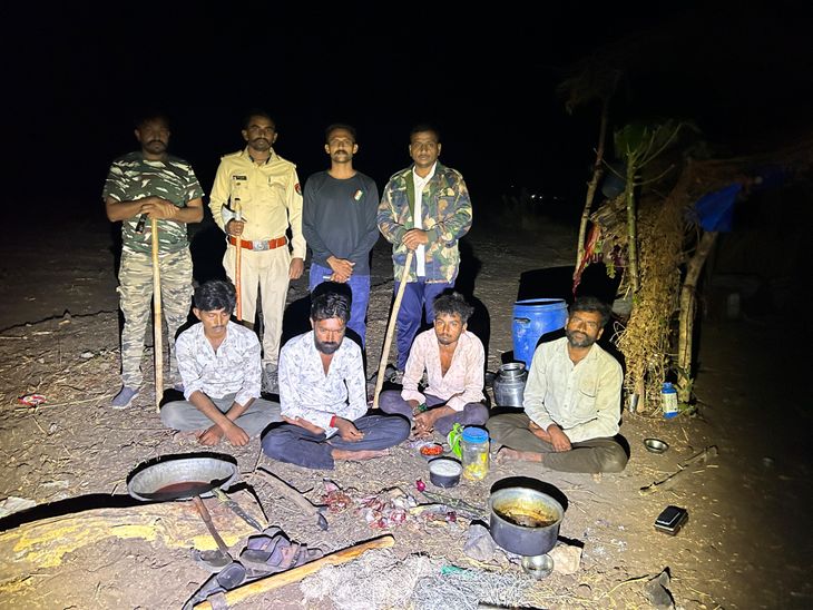 4 people who hunted rabbits in the forest of Rajula taluka were finally ...