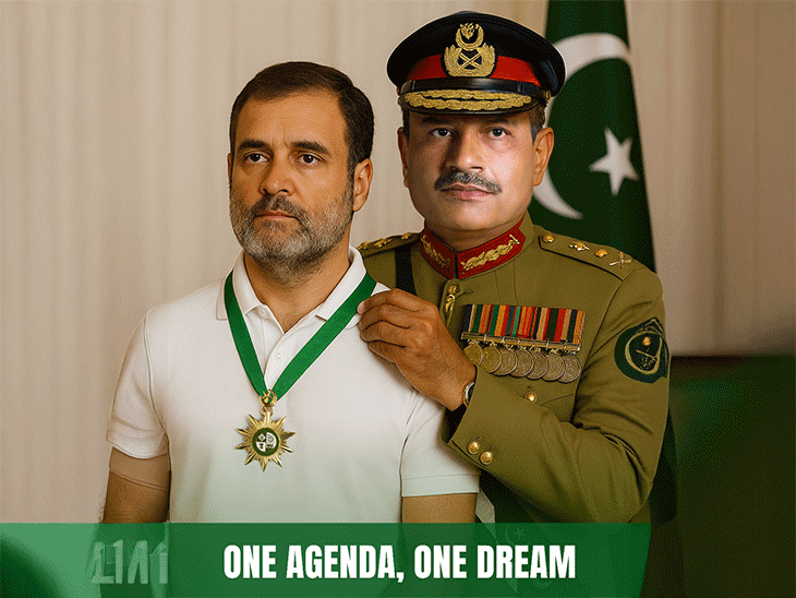 BJP Congress Poster Politics; PM Modi Trump | Rahul Gandhi Asim Munir ...