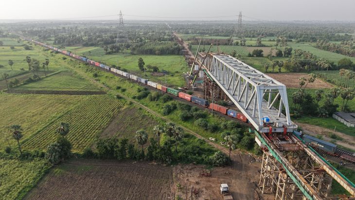 100 meter long bridge ready on bullet train route in Bharuch