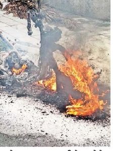 Fire due to short circuit in electric moped near Vesu Prime Shoppers ...