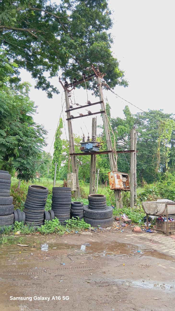 GEB's power transformer in Dolvan, cleaning of trees and vines on the ...