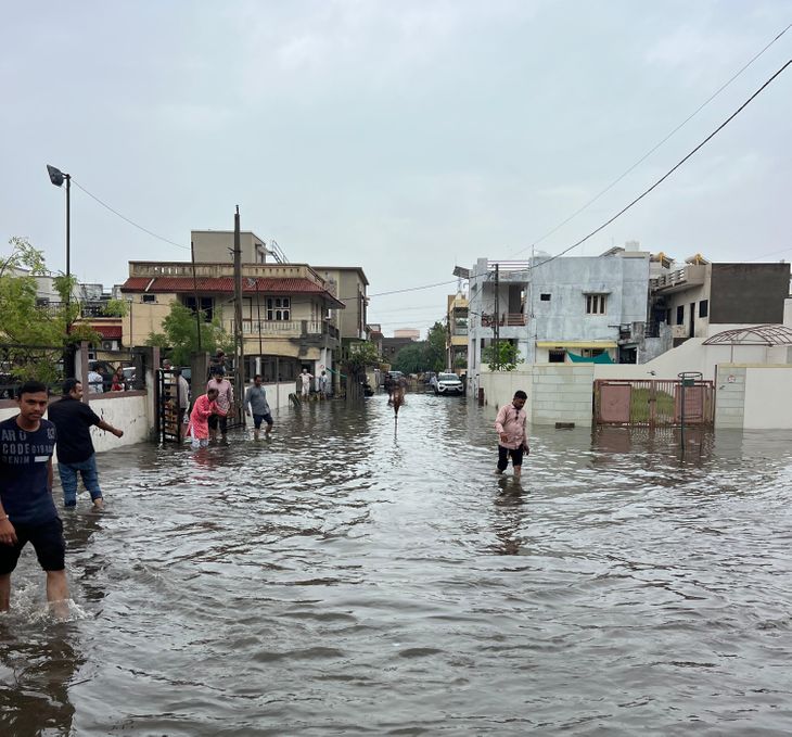 Bavla receives two and a half inches of rain in 2 days, city flooded ...