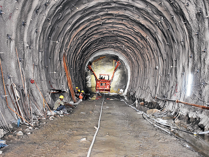 11 tunnels in the 117 KM Ambaji railway line, 8.72 KM journey in ...