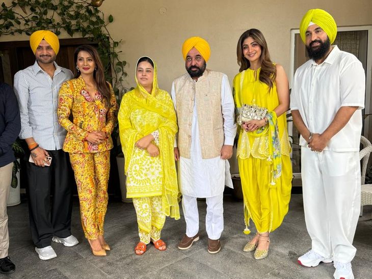 Shilpa Shetty Husband Raj Kundra & Geeta Basra Meet Punjab CM Bhagwant ...