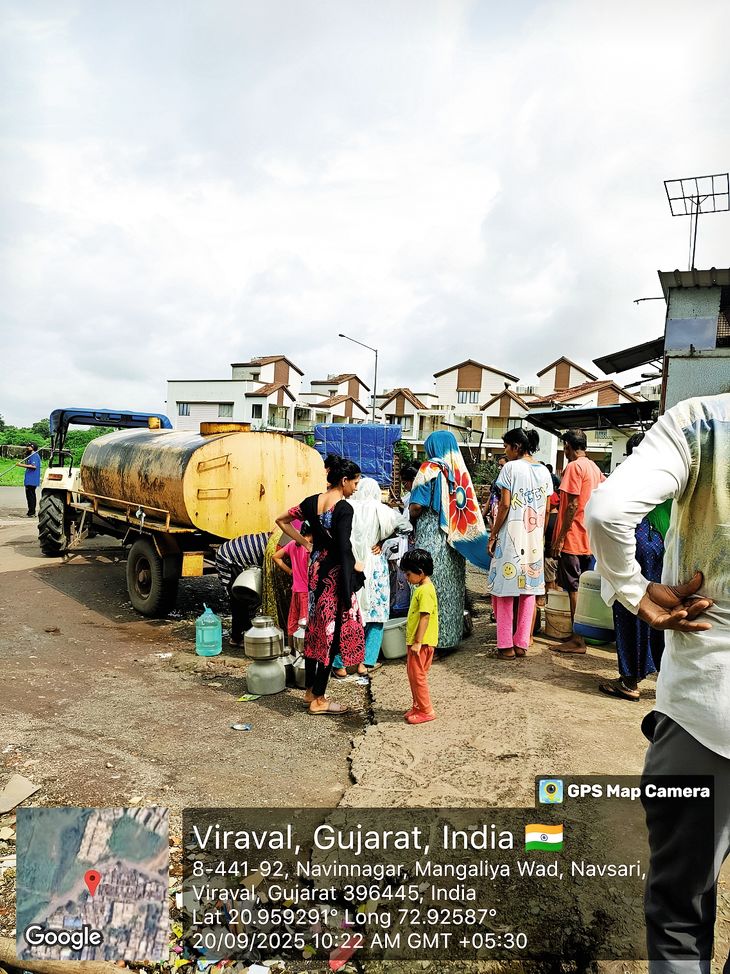Water shortage in Navsari city for second consecutive day, tankers sent ...