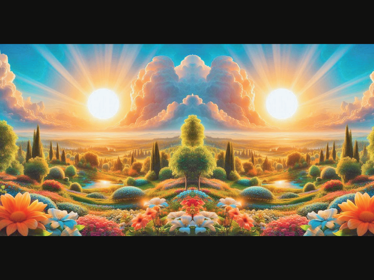 The confluence of light and darkness is the sun.
