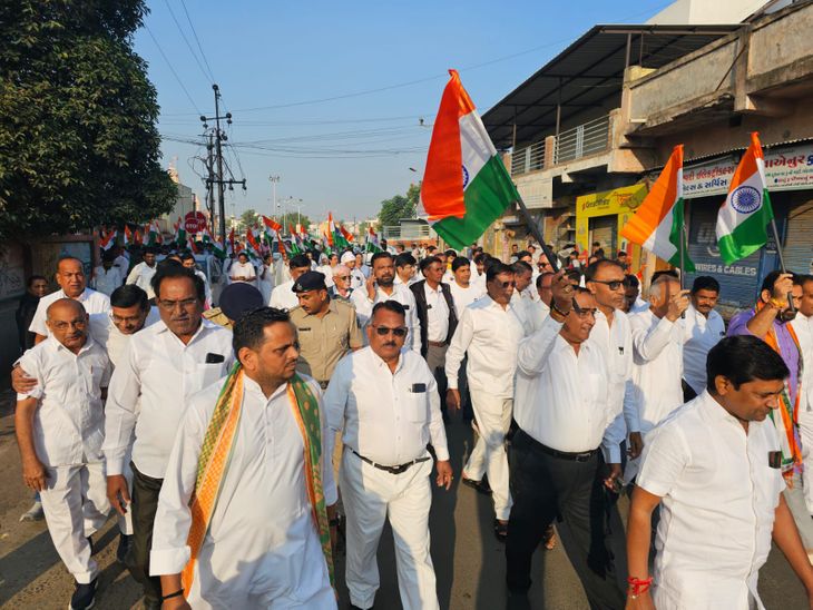 Unity March on Sardar Patel's 150th birth anniversary in Kadi