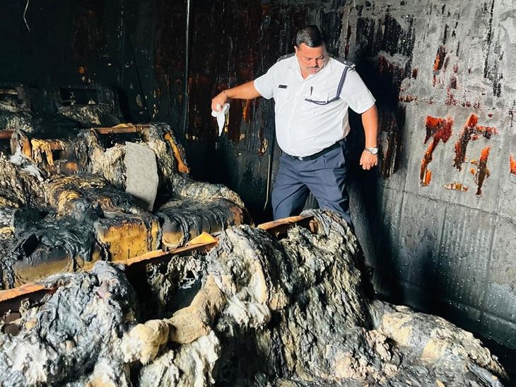 Family in chaos after fire breaks out in bungalow's home theater in Vesu