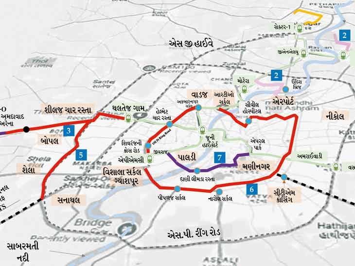 Now the metro will run from Paldi to Gita Mandir via Danilimda.