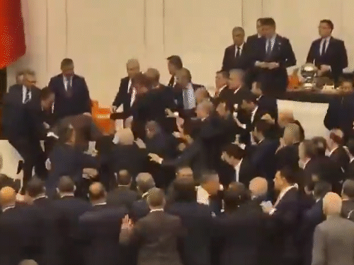 Turkey Parliament Brawl: Lawmakers Clash Over New Justice Minister Oath