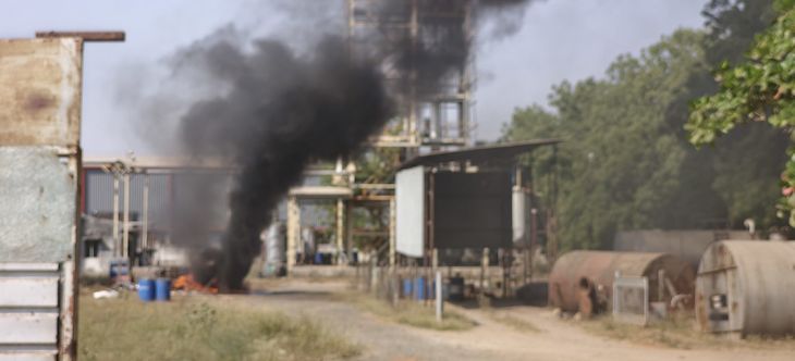 Massive fire breaks out at Sharp Petrochem Company in Lasundra after ...