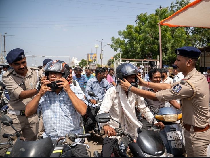 East Kutch Traffic Police Distributes Helmets for Road Safety Awareness