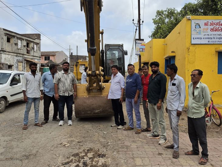 Kalol Aaval Mataji Mandir to Smashan Road Construction Begins