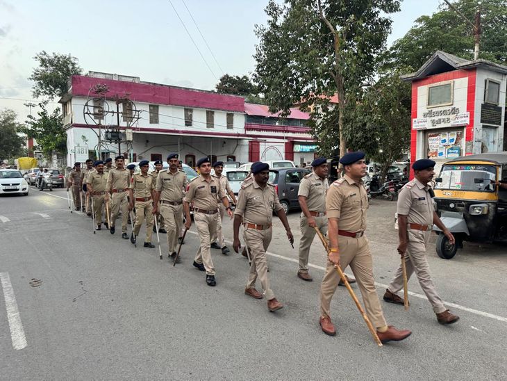 Police conduct strict foot patrols and drives across the city in the ...
