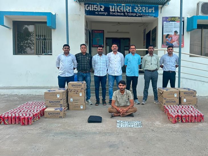 Mahisagar LCB Seizes Liquor Car in Bakor; One Arrested