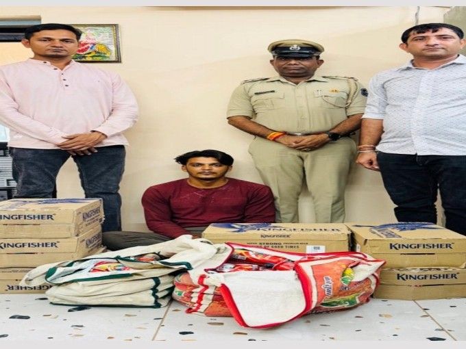 Gandhinagar Bootlegger Caught With Beer After Car Accident