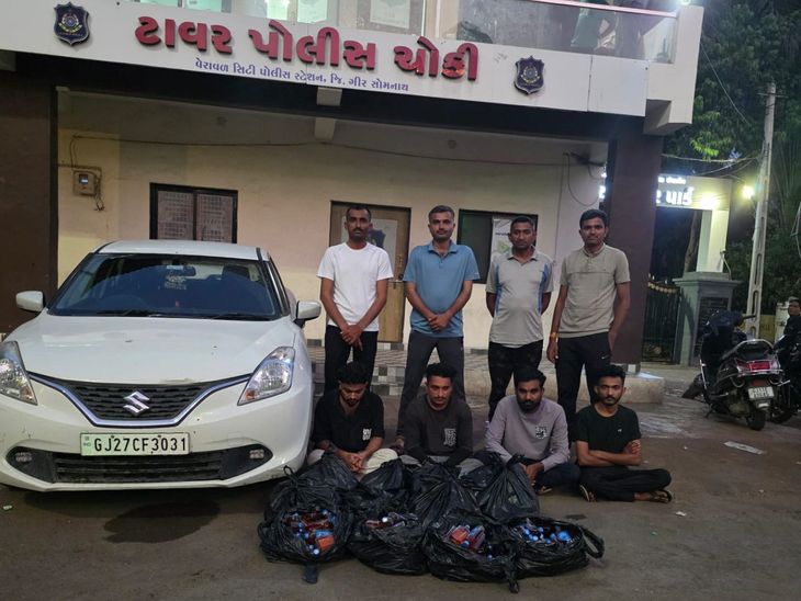 Veraval Daru Seizure: Gir Somnath Police Nab 4, Liquor Worth 5.87 Lakh ...