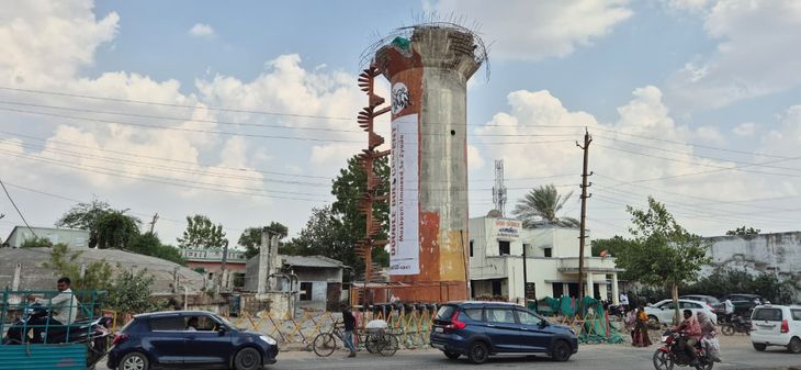 Demolition of water tank without safety net