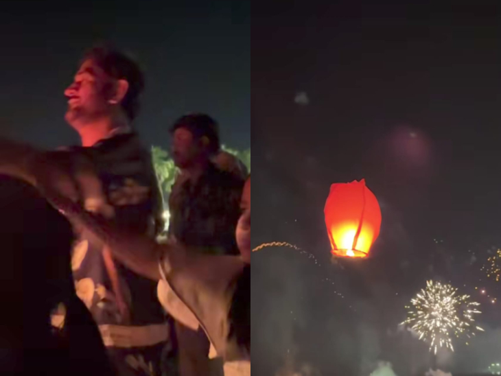 MS Dhoni celebrates New Year 2025 in Goa: Lights up lantern and dances ...