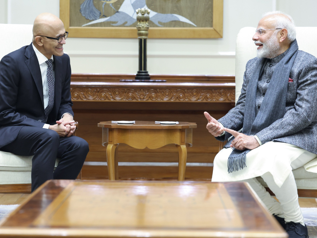 Microsoft CEO Satya Nadella meets PM Modi for a major boost to enhance tech ecosystem | Bhaskar ...