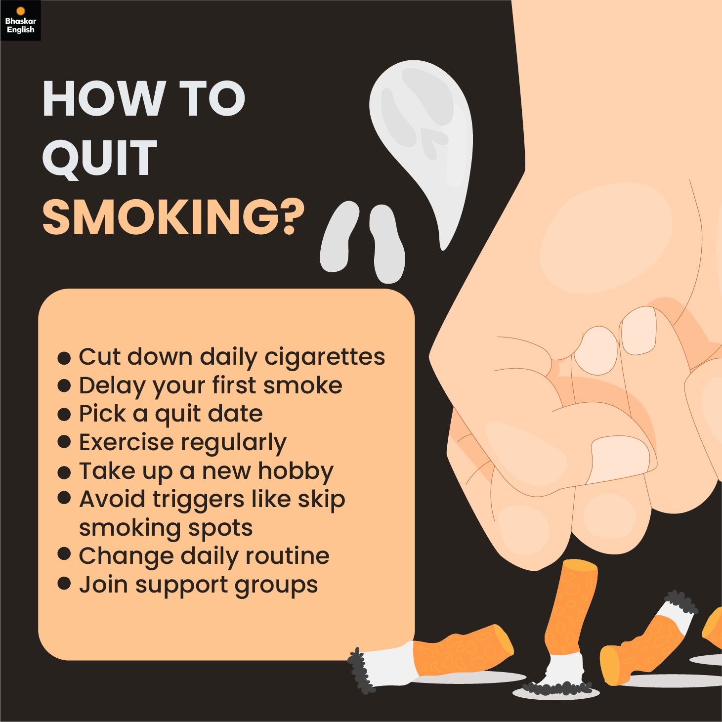Each cigarette reduces 20 minutes of life