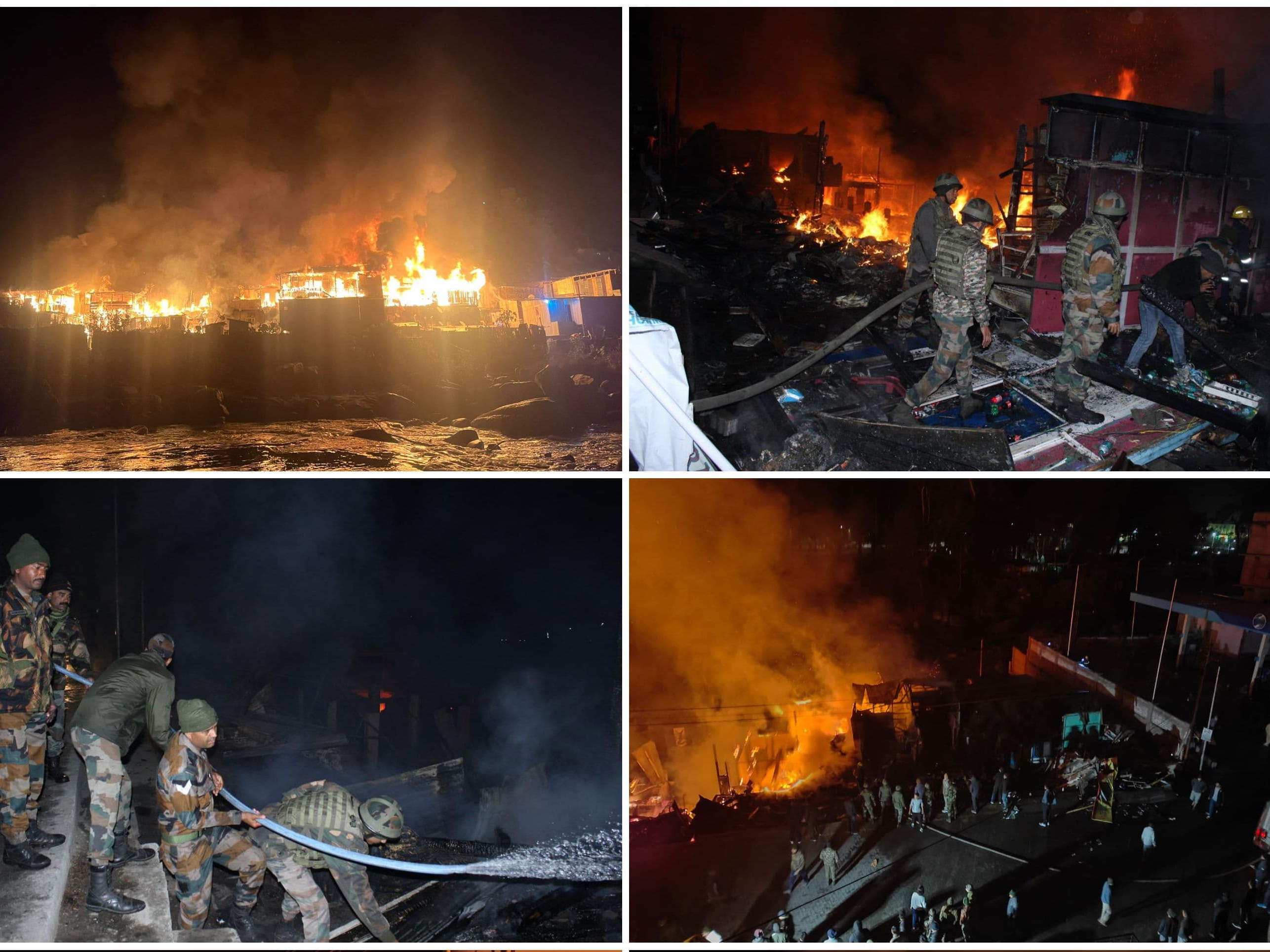 Massive fire breaks out at Arunachal Pradesh's Tenga market, Indian ...