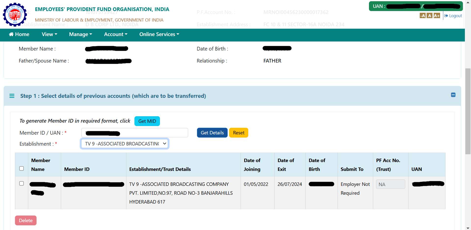 How to merge old PF account to a new one?, Check step-by-step process ...