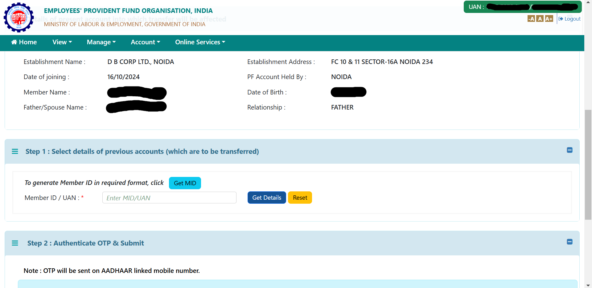 How to merge old PF account to a new one?, Check step-by-step process ...