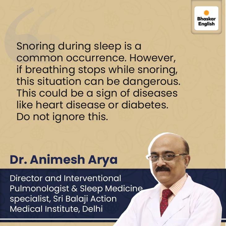Snoring could be a sign of obstructive sleep apnea