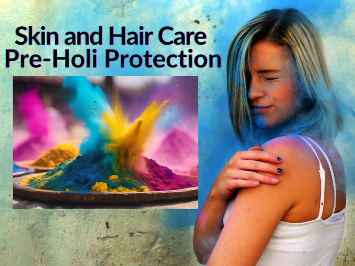 Skin and hair protection before playing Holi