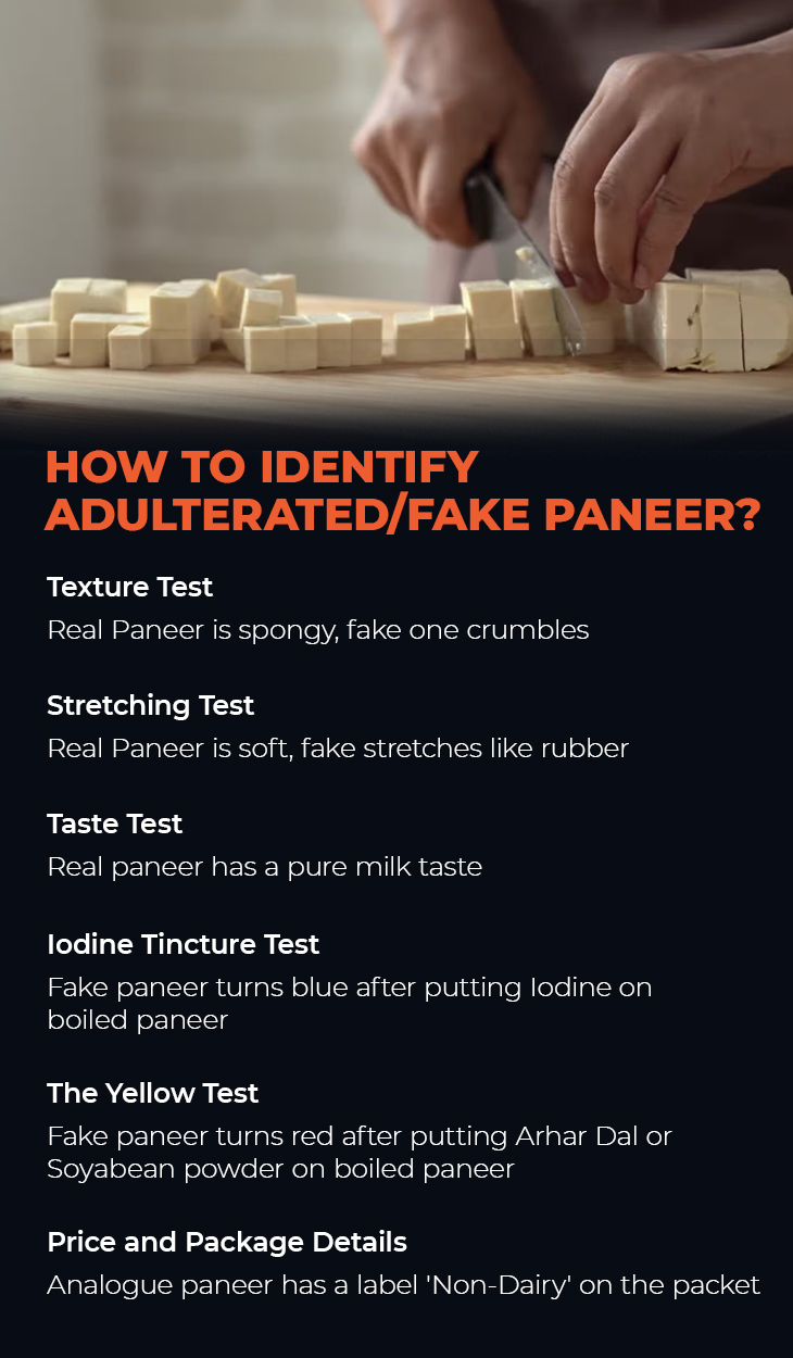 sale of adulterated paneer rise in market FSSAI 6 tests to identify ...