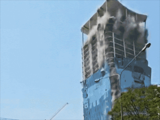 Building Crumbling Gif