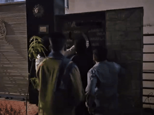 Black paint thrown at BJP leader house in Jaipur