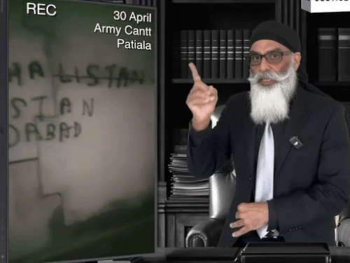Khalistani terrorist Pannun claims slogans painted on army school walls ...