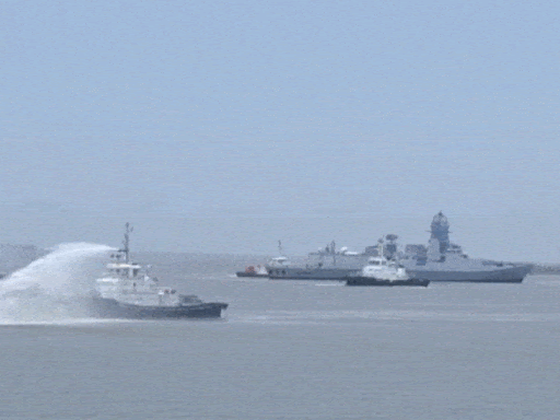 INS Surat Docks at Hazira Port: India's Stealth Destroyer Showcases ...